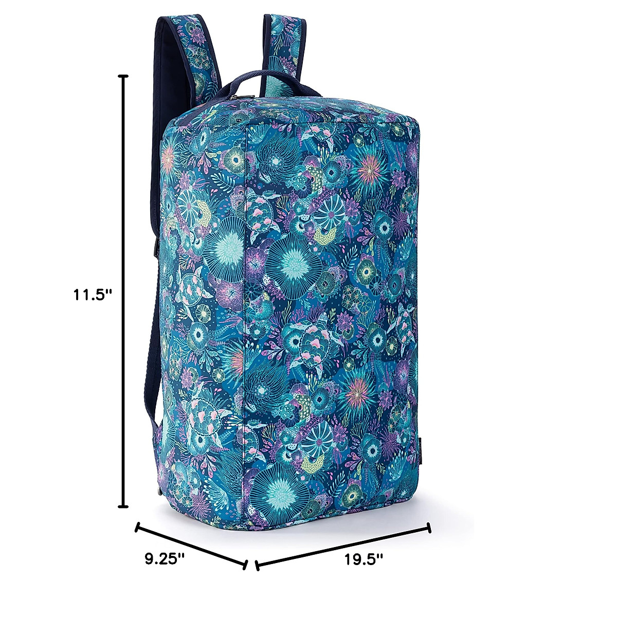 Sakroots Women's Go Travel Backpack in Eco-Twill, Royal Blue Seascape, One Size