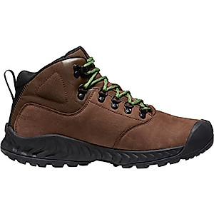 KEEN Men's NXIS Explore Mid Height Waterproof Fast Packing Hiking Boots, Bison/Campsite, 8.5