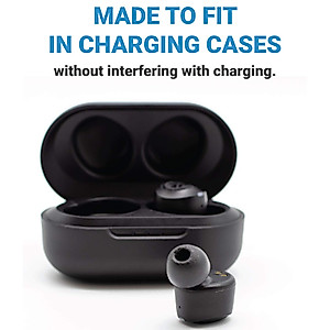 Comply True Grip Pro Memory Foam Tips for All JLAB Devices (Large, 3 Pairs), Black