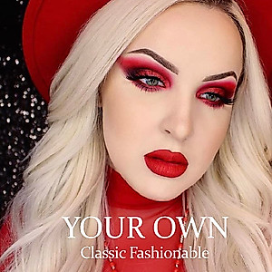 Afflano Red Eyeshadow Palette Highly Pigmented, Long Lasting True Red Eye Shadow Christmas Clown SFX Halloween Makeup Pallet, Brown Black Yellow Sunset Warm Fall Eye Shades, Cruelty Free