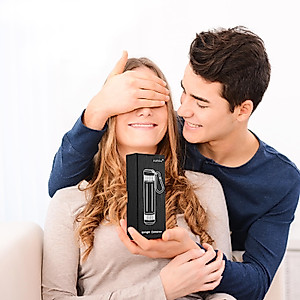 Aufew Smell Proof Airtight Container, Portable Sealed Stash Jar Lightweight Aluminum Travel Storage Tube with Carabiner for Herbs, Spices, Valuables - Pink