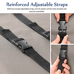 BOLTLINK Window Air Conditioner Covers for Outside Units, AC Cover for Outdoor fits up to 21.5W x 16D x 15H inches,Grey