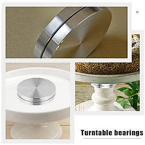 Lazy Susan Table Turntable Bearing: 2pcs Rotating Swivel Stand Hardware Cake Stand Bearing Plate Base Rotating Tray Bearings Parts