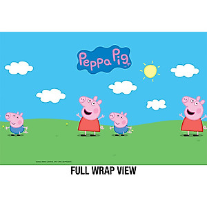 Peppa Pig OFFICIAL Peppa And George Sunny Day 18 oz Insulated Water Bottle, Leak Resistant, Vacuum Insulated Stainless Steel with 2-in-1 Loop Cap