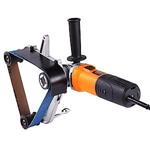VEVOR Pipe Tube Polisher Sander, 1000W Pipe Belt Sander with 6 Variable Speeds 1100-3200rpm, Professional Belt Sander Grinding Machine with 100PCS Sanding Belts for Burnishing Finishing Rust Removal