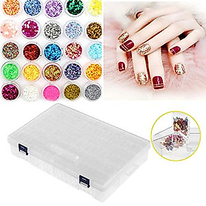 Diamond Bead Storage Containers,120 Pcs Removable Clear Plastic Organizer with Snap Shut Lid for Nail Art Rhinestone Jewelry DIY Diamond Cross Stitch Tools and Other Small Items