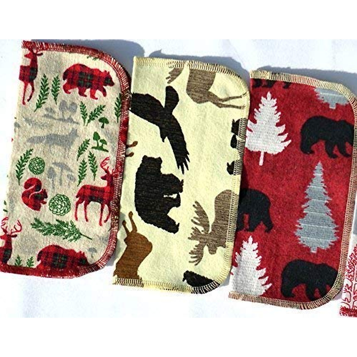 1 Ply Winter Lodging, Set Napkins 8x8 inches 5 Pack - Little Wipes (R) Flannel