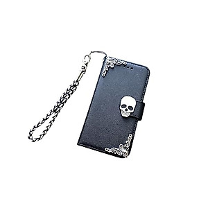 Skull phone leather wallet removable case for iPhone X XS XR 11 12 13 14 Pro Max Samsung S23 S22 S21 S20 Ultra Note 20 10 Plus Mn1280