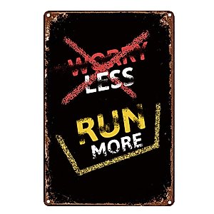 SACOINK Tin Signs Vintage - Be Stronger Than Your Excuses - Retro Metal Sign Poster for Cafe Home Bar Pub Coffee Beer Garage Kitchen Bathroom Door Garden Wall Decor Art 7.8"x11.8"