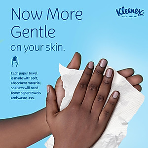 Kleenex Multifold Paper Towels (02046), White, 8 Packs/Convenience Case, 150 Tri Fold Paper Towels/Pack, Pack of 8, Total 1,200 Towels/Case