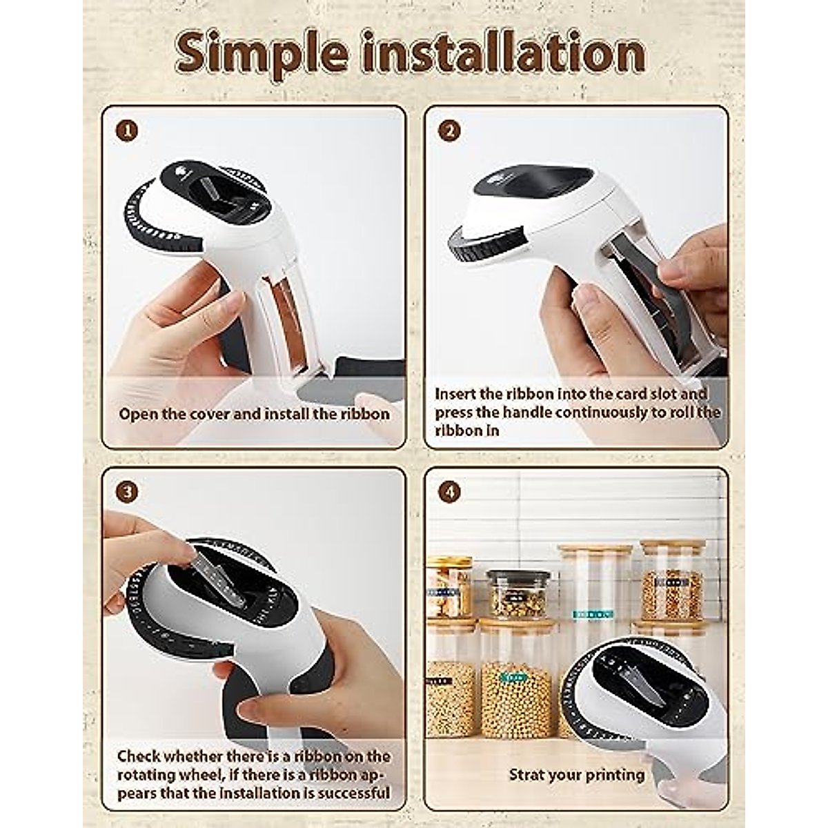 Phomemo E975 Embossing Label Maker Machine with Tapes, Retro Portable Embossed Label Printer Writer, Embosser Label Printer with 6 Rolls Embossing Tapes for Office Home Organization and DIY -Black