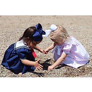 Petit Ami Toddler Girls' Nautical Dress with Collar, 2T, Navy