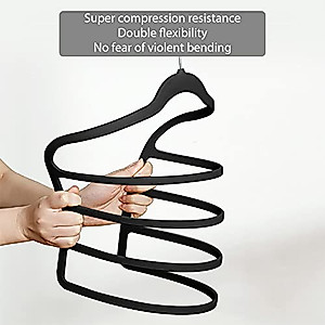 DCQRY 5Pcs Velvet Pants Hangers Space Saving 4 Tier Non Slip Jeans Hangers Multi Layer Clothes Hangers Closet Pants Organizer for Pants Jeans Trousers Scarf