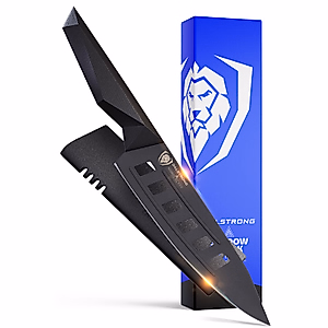 Dalstrong Vegetable Chef Knife - 7 inch - Shadow Black Series - Black Titanium Nitride Coated - Razor Sharp - High Carbon 7CR17MOV-X Steel - Sheath - NSF Certified