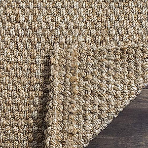 SAFAVIEH Natural Fiber Collection Area Rug - 10' x 14', Natural, Handmade Basketweave Jute, Ideal for High Traffic Areas in Living Room, Bedroom (NF401A)