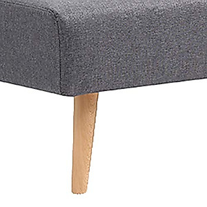 AC Pacific Hobbs Modern Contemporary Button Tufted Living Room Sofa Bed, Grey