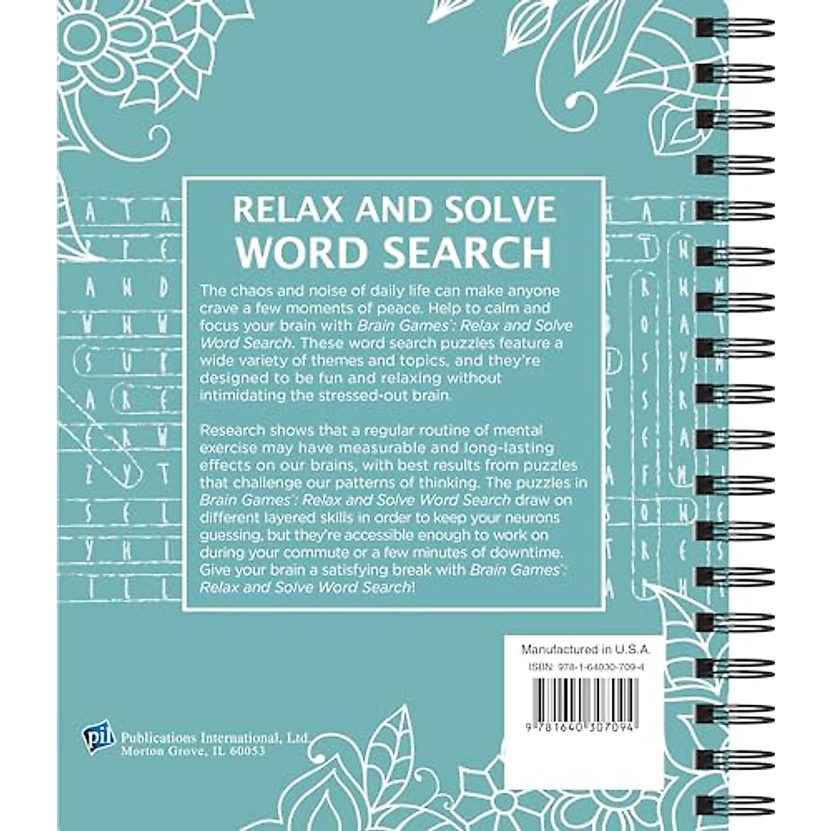 Brain Games - Relax and Solve: Word Search (Teal)