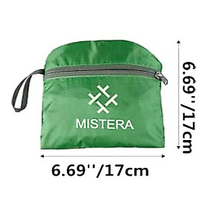 Mistera 20L Foldable Lightweight Small Backpack Hiking breathable Daypack, Compact , Outdoor Camping, Green, Small