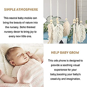 Boho Crib Mobile,Neutral Baby Crib Mobile,Baby Mobile for Crib,Boho Nursery Decor,Handmade Baby Mobile,Baby Ceiling Mobile Baby Nursery Decoration