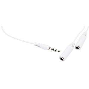 Monoprice 107116 Headphone Splitter with Separate Volume Controls, White