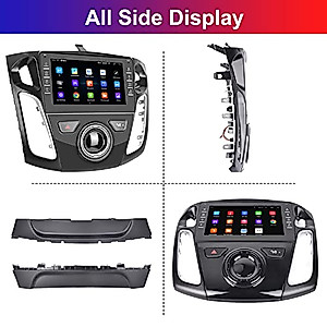 Android Car Stereo Radio for Ford Focus 2012 2013 2014 2015 2016 2017, 8 Inch Touch Screen GPS Head Unit Support Navigation WiFi Bluetooth Mirror Link FM Radio SWC + AHD Backup Camera