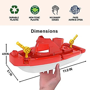 FUN LITTLE TOYS 3 PCS Bath Boat Toy Yacht Pool Toy Speed Boat Sailing Boat, Floating Toy Boats for Bathtub Bath Toy Set for Baby Toddlers, Birthday Gift for Kids