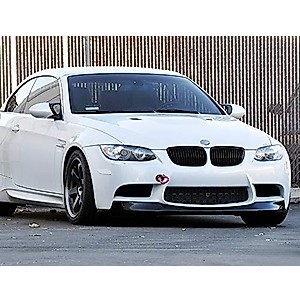 iJDMTOY Red Track Racing Style Tow Hook Ring Compatible with BMW 1 3 5 Series X5 X6 (E36 E39 E46 E90 E92, etc), Compatible with Mini Cooper (R52 R56 R57 R58 R59, etc)