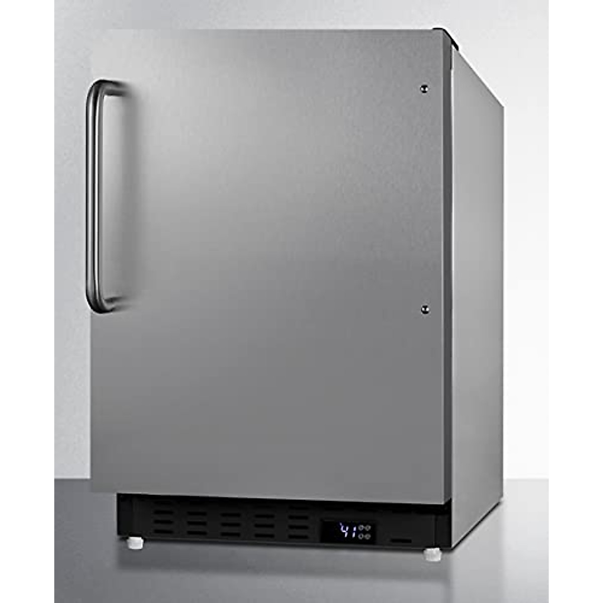Summit Appliance ALR47BCSS 20" Wide Built-In All-Refrigerator, ADA Compliant, 3.53 cu.ft Capacity, Temperature & Open Door Alarms, Automatic Defrost, Stainless Steel Cabinet, Interior Light