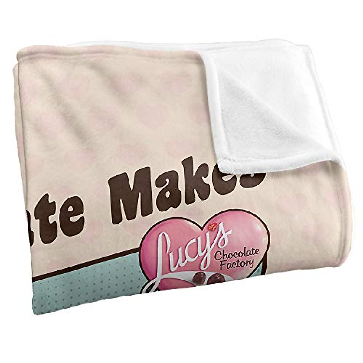 Trevco I Love Lucy Friends and Chocolate Silky Touch Super Soft Throw Blanket 36" x 58"