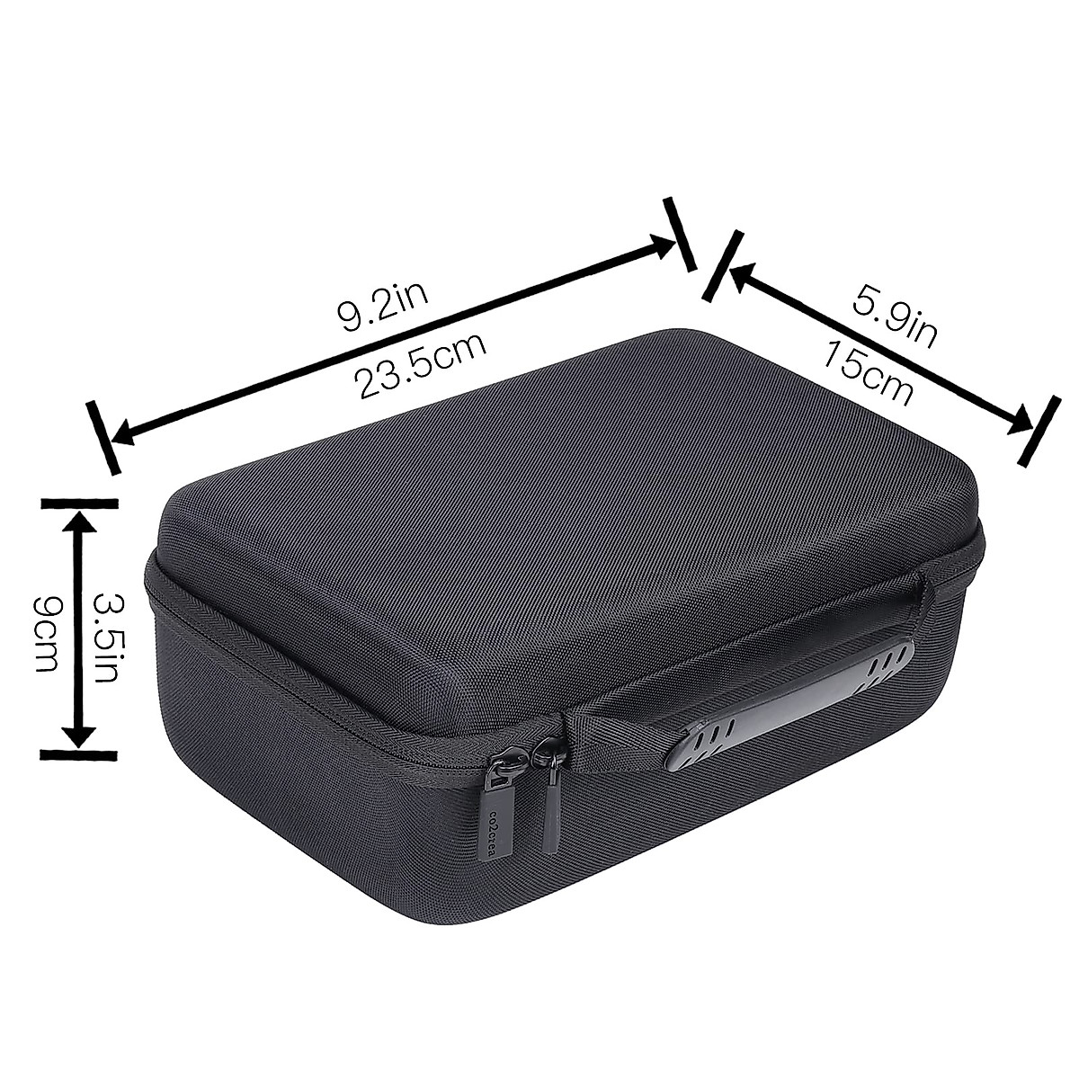 co2CREA Hard Case Replacement for Waterpik Cordless Advanced Water Flosser WP-580 WP-582 WP-583 WP-587 (Black Case)