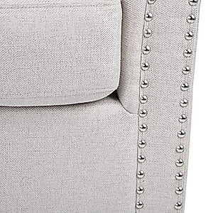 Christopher Knight Home Octavia Contemporary Fabric Swivel Chair, Wheat, Black 31.25D x 30.25W x 31.25H in