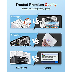 E-Z Ink Pro 822XL Ink Cartridges Remanufactured Replacement for Epson 822XL Black Printer Ink for Workforce Pro WF-3823 WF-4833 WF-4830 WF-4820 WF-4830 Epson WF-3820 Printer Ink Cartridges (2 Black)