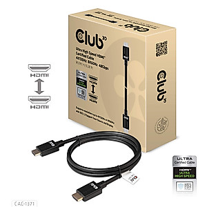 Club3D CAC-1371 Ultra High Speed HDMI 2.1 Certified 4K 120Hz 8K 60Hz M/M Cable 1m - 3.28ft