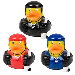 Cool Sport Themed Rubber Ducks (2") (12 Pack) Cute Duckies Bath Tub Pool Toys. (Hockey)