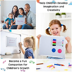 Fuutreo 10 Pcs Small White Board Dry Erase 8.5" x 11" Magnetic Dry Erase Board for Fridge Hanging Whiteboard with 10 Magnetic Markers 20 Magnets for Refrigerator Wall Home Office School Kids Students