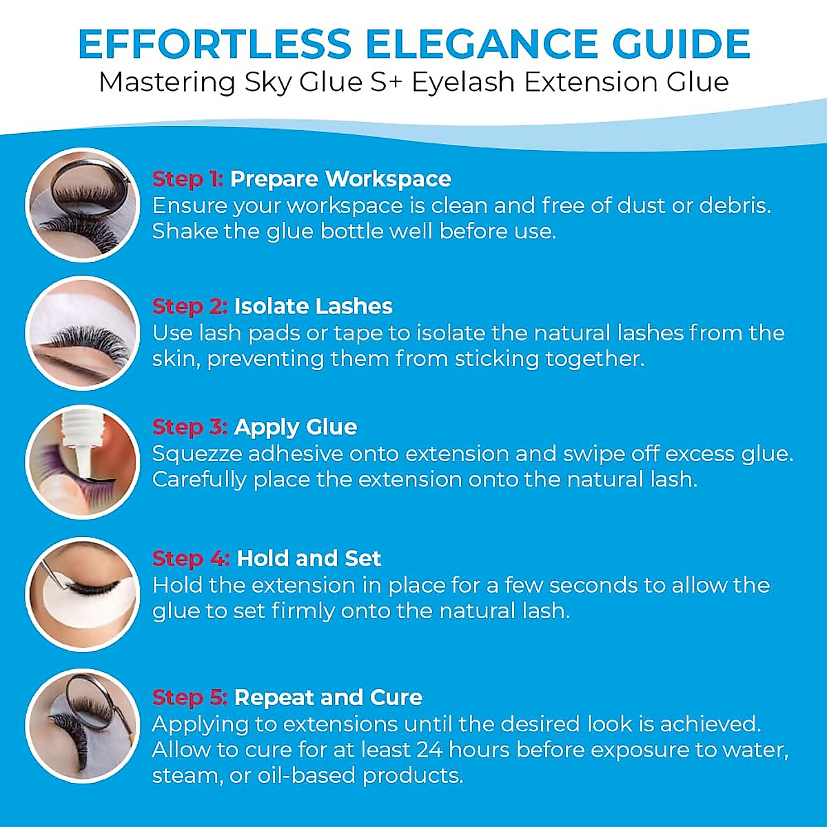 2 Pack Sky Glue S+ Eyelash Extension Glue Professional Use Only - Extra Strong Lash Extensions Adhesive 6-7 Weeks Retention and 1-2s Dry, Long Lasting Semi Permanent Black Glue - 2 Bottles 5 ml Ea