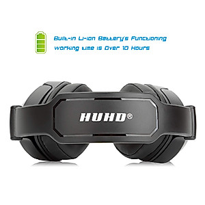 HUHD Wireless Gaming Headphones for Nintendo Switch, PS4, PS5, PC, Computer, USB Wireless Gaming Headset Headphones with Microphone Over Ear, Black