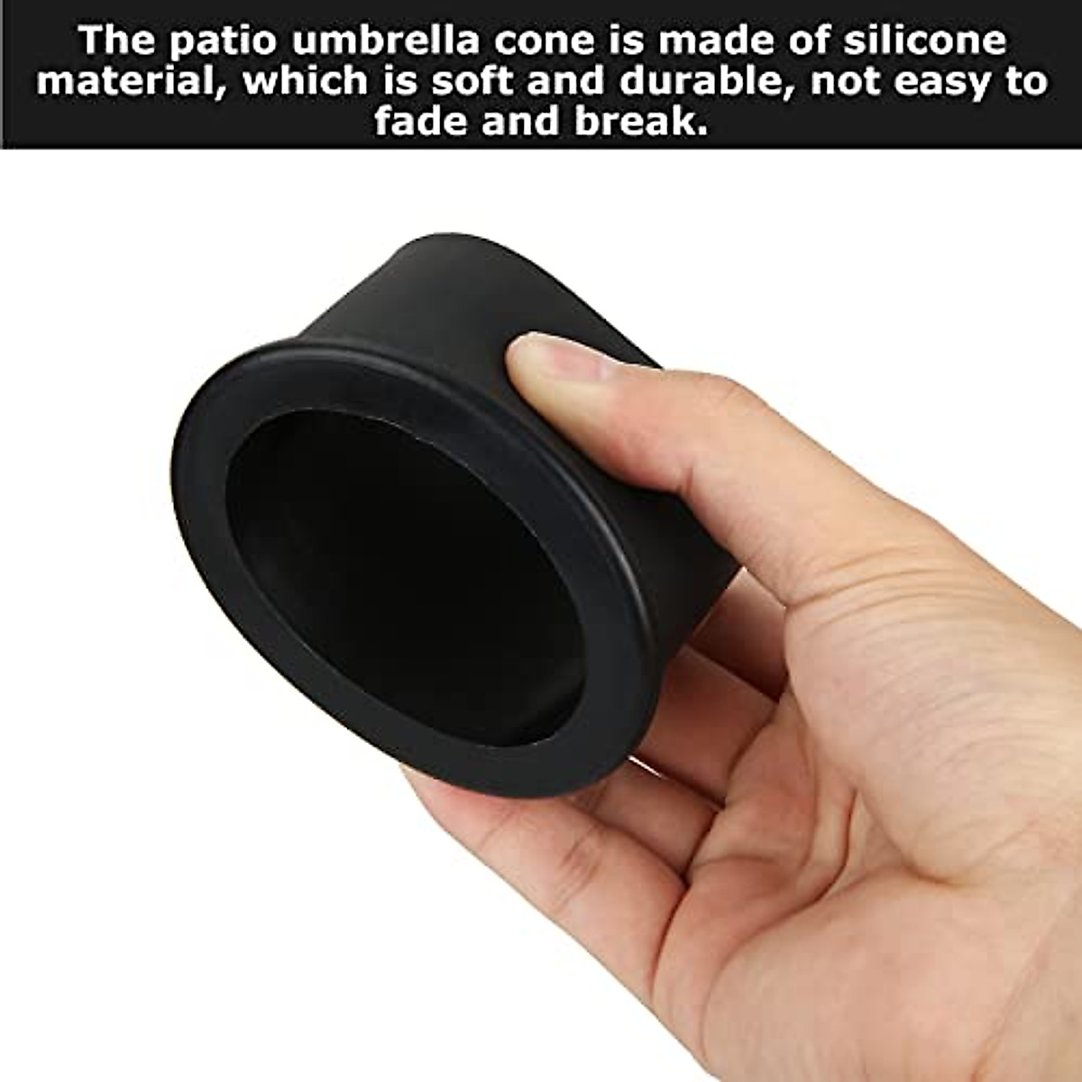 SENENQU 6PCS Patio Table Umbrella Hole Ring Umbrella Cone Wedge Plug Umbrella Stabilizer Sleeve, Silicone Umbrella Thicker Hole Ring Plug for Outdoor Patio Garden Beach Table Umbrella Plug