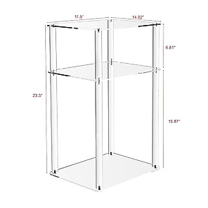 KMANDLU Acrylic End Table，Acrylic Coffee Table，Transparent Bedside Table， Leisure Table， Acrylic Side Table，Showroom Transparent Small Table