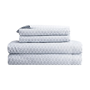 Serta Simply Clean Lightweight 7 Piece Pleated Bed in a Bag for All Season, Queen, Blush