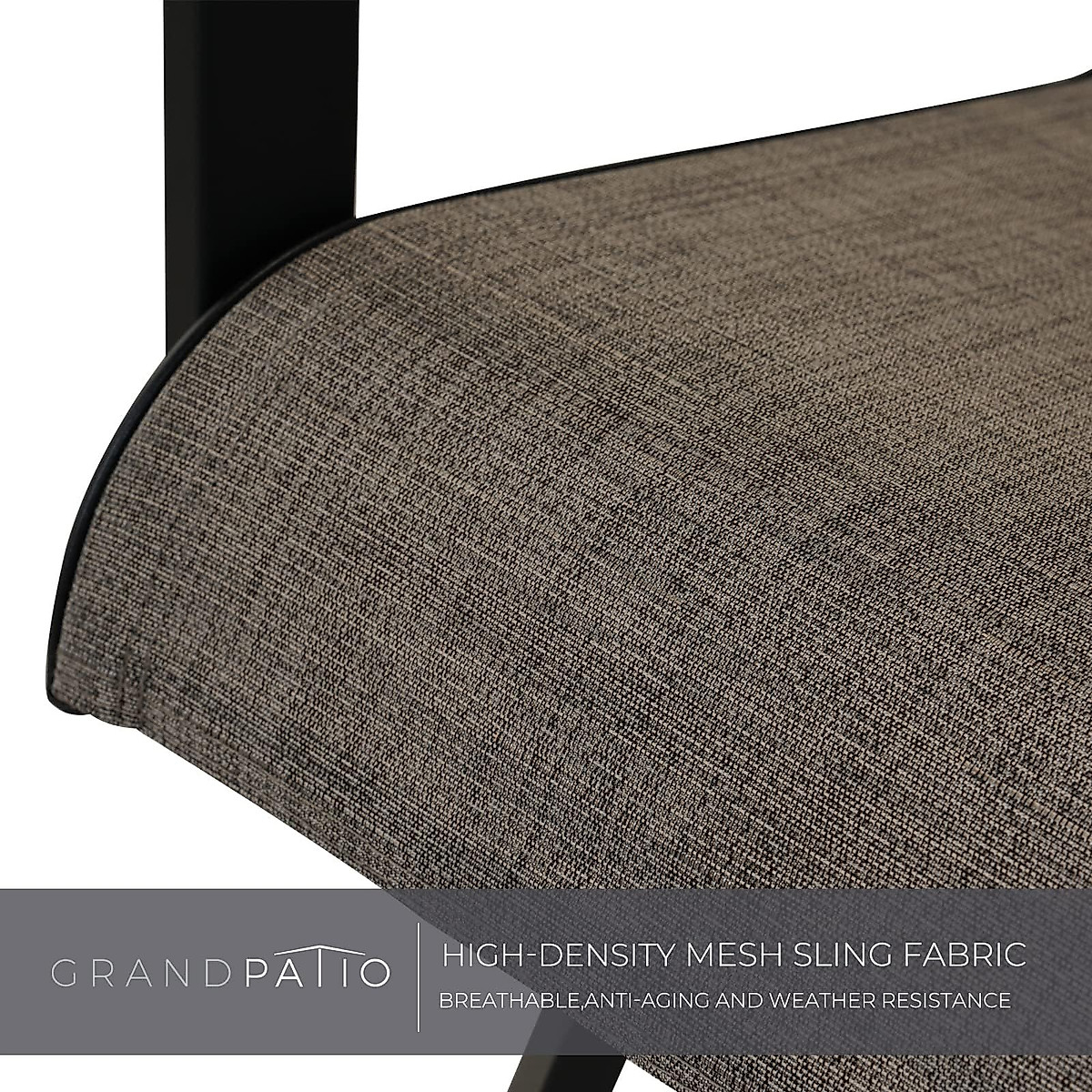 Grand patio 3 Piece Counter Height Patio Bar Set, Modern Round Bar Table and Swivel Bar Stools for Outdoor Kitchen Bistro Small Space Restaurant (Coffee, 3PC)