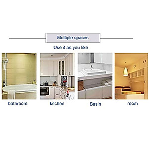 Garosa Bath Towel Bar Stainless Steel Hangable Towel Rack Punch Free Hanging Buckle Kitchen Towel Holder Single Bars Dish Cloth Hanger for Cabinet Bathroom Kitchen (36cm)