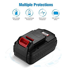 Powerextra Upgraded 2 Pack 18V 4.0Ah Replacement Battery Compatible with Porter Cable 18V Battery PC18B PCC489N for 18-Volt Porter Cable Cordless Tools