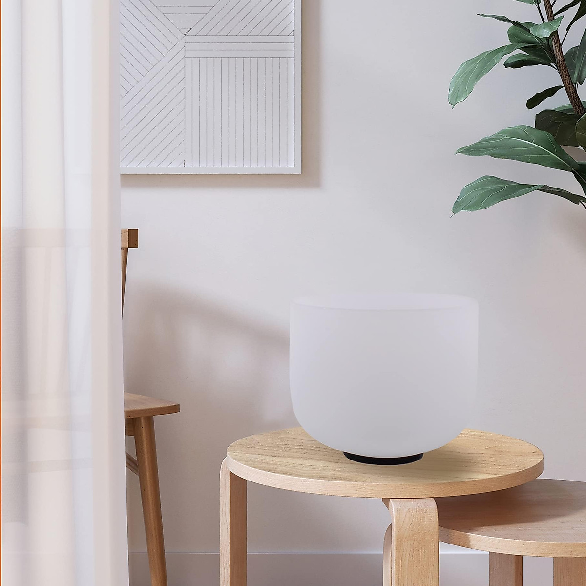 FMTY 10inch Crystal Singing Bowl WHITE G Note Throat Chakra with soft carrying case and Singing Mindfulness, Yoga, Spiritual and Body Healing and Energy Cleansing