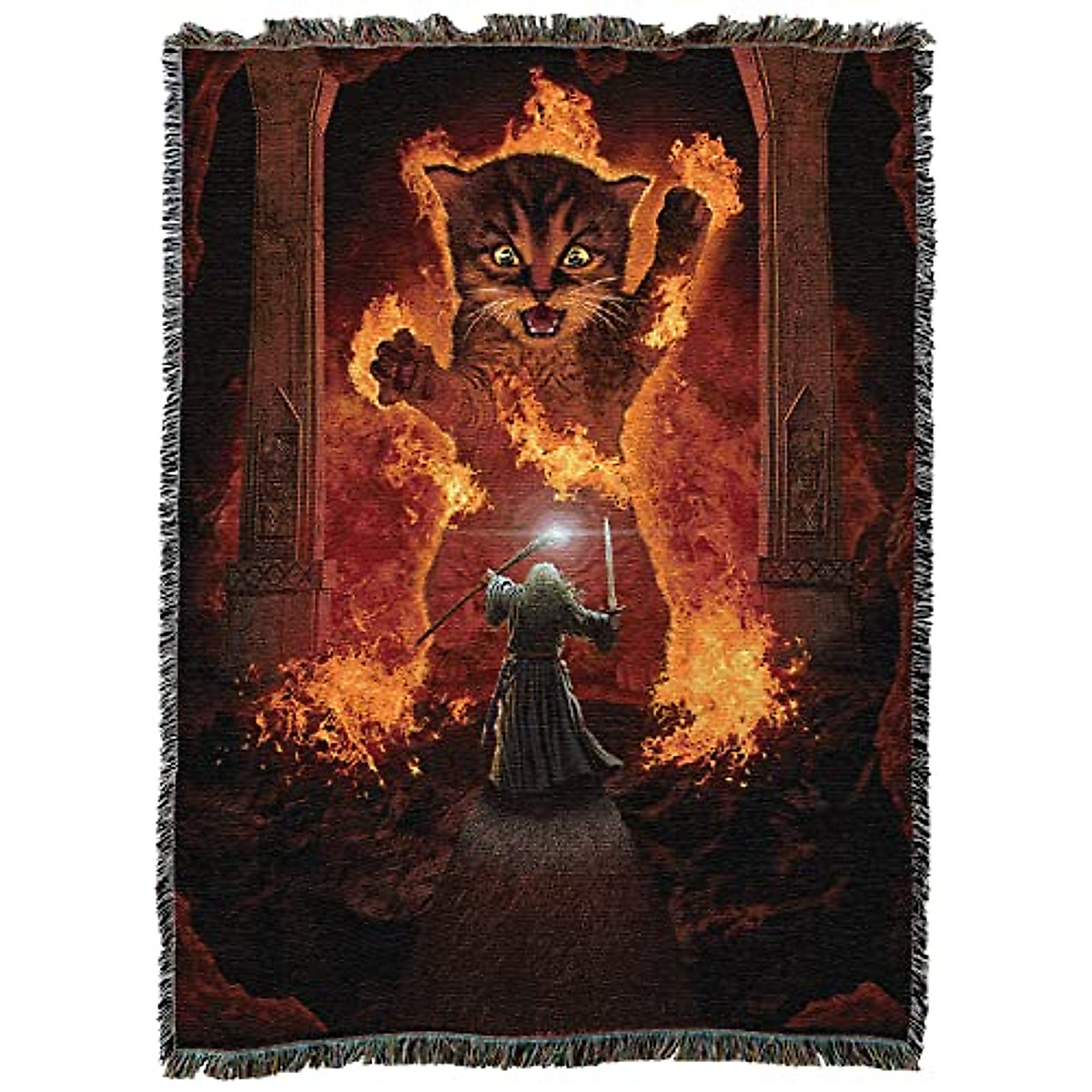 Pure Country Weavers You Shall Not Pass Blanket by Vincent HIE - Lord of The Rings Movie Parody - Cute Funny Gift Tapestry Throw Woven from Cotton - Made in The USA (72x54)