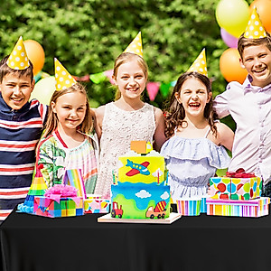 XSEINO 8 Pack 54" x 108" Premium Black Plastic Table Cloth,Disposable Rectangle Tablecloths Waterproof Table Cover for Birthday Wedding Anniversary Graduation Party Decorations Supplies