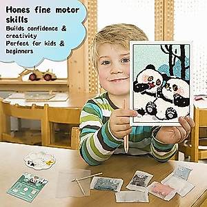 Mcsalay Paper Mache Painting Kits for Kids Ages 8-12, Easy Paint with Numbers DIY Paper Mache Painting Kits for Home Wall Decor