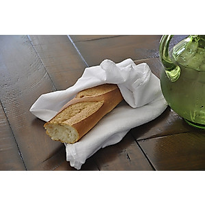 [18 Pack] Flour Sack Kitchen Dish Towels - Lint Free Soft 100% Ring Spun Cotton - Large 28x28 - White