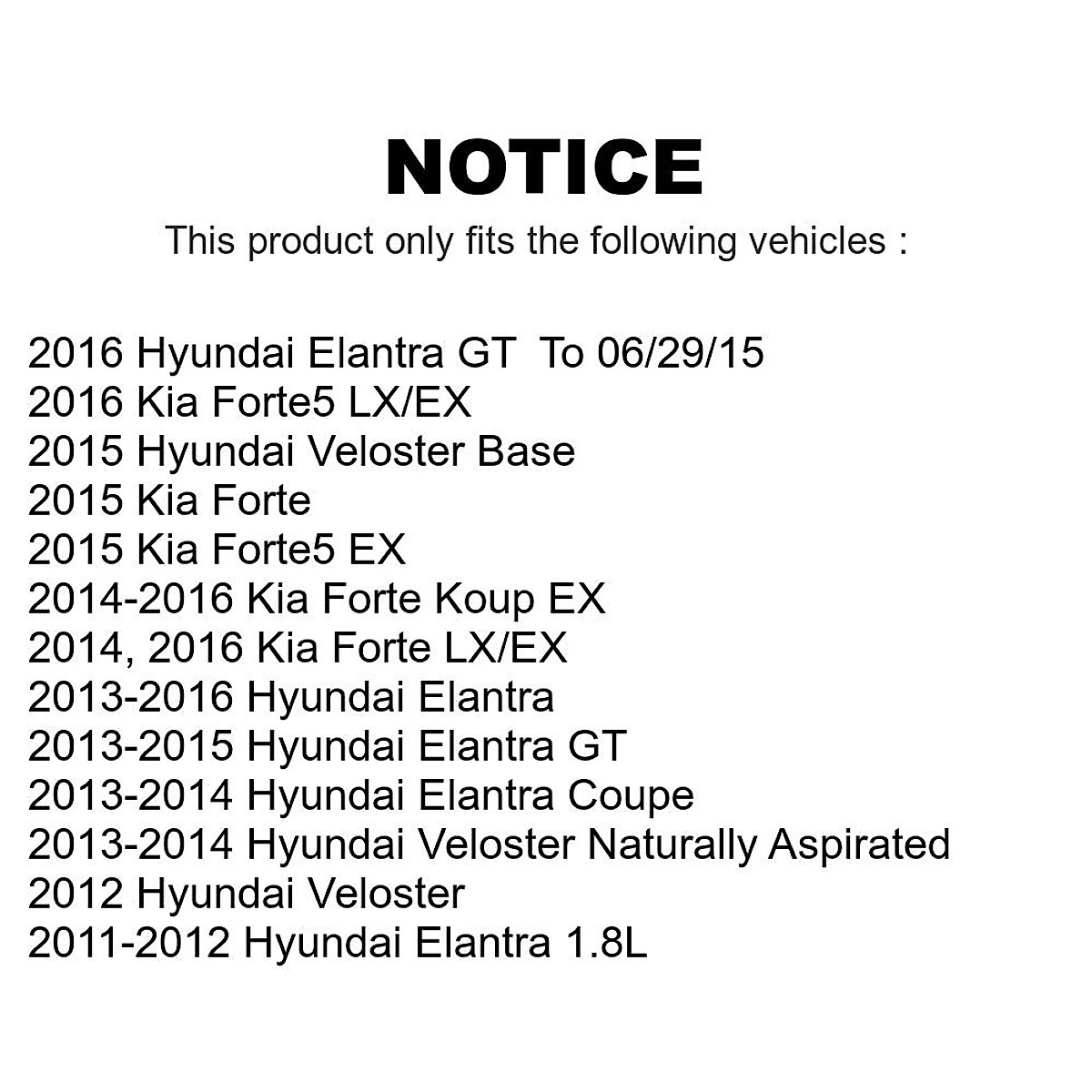 Transit Auto - Front Rear Wheel Hub Bearings Assembly Disc Brake Rotors And Semi-Metallic Pads Kit (10Pc) For Hyundai Elantra Kia Forte Veloster GT Forte5 Coupe Koup KBB-106797