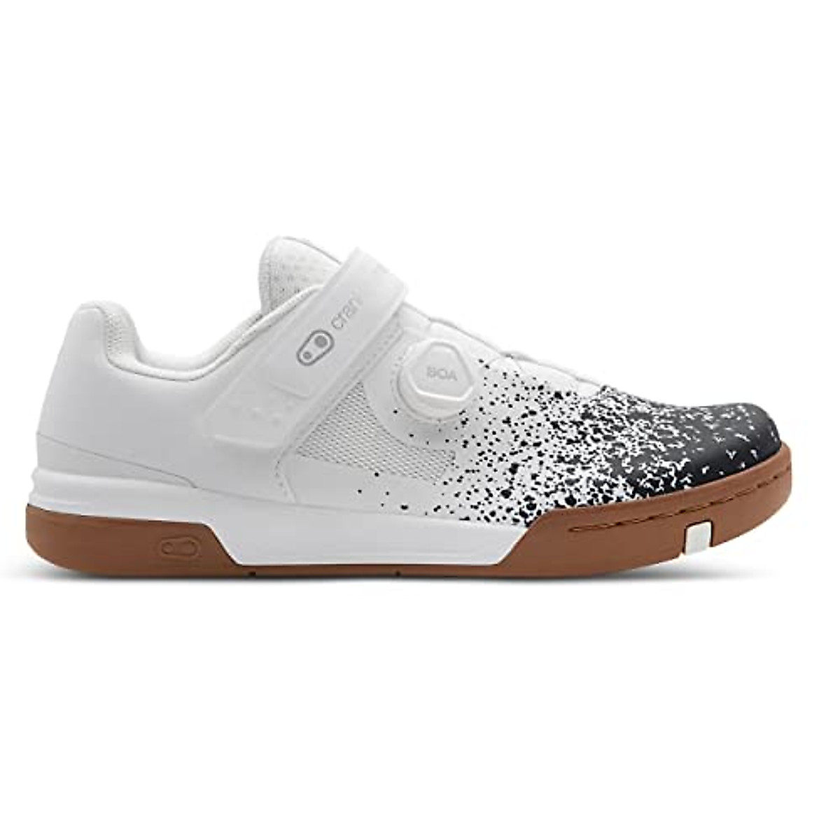 Crankbrothers Stamp BOA Splatter Mens MTB Mountain Bike Shoes White/Black 7 USA